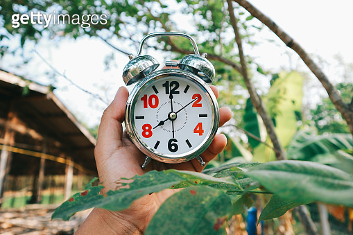 An Alarm Clock Set To 8 AM to Represent Time That People Going to Work ...