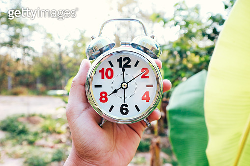 An Alarm Clock Set To 8 AM to Represent Time That People Going to Work ...