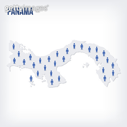 Vector people map of Panama. The concept of population. (954548888 ...