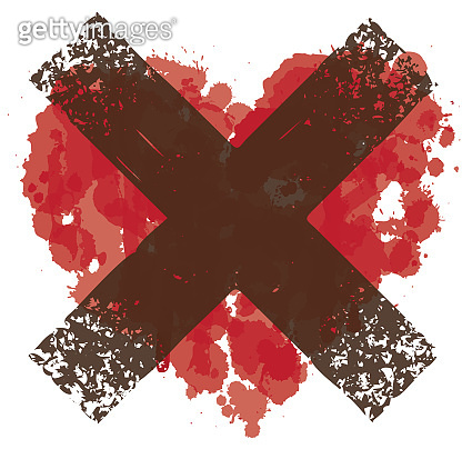 abstract a crossed-out heart with blood splatter (1036088852) 일러스트, 무료 ...