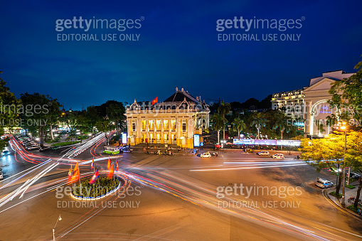 Aerial skyline view of Hanoi city, Vietnam. Hanoi cityscape by sunset ...