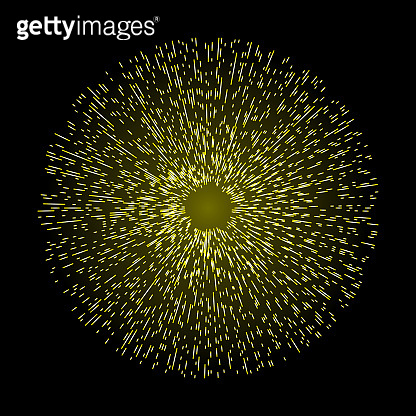 Gold halo angel ring in shape of fire circle made of flakes. Isolated ...