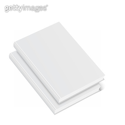 Closed book, cover. Mockup for the cover design. High detail. Isolated ...