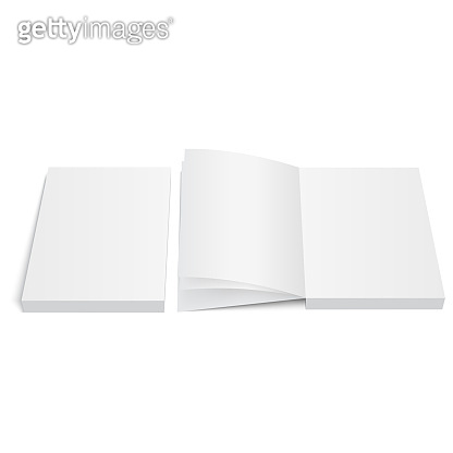 Closed book, cover. Mockup for the cover design. High detail. Isolated ...
