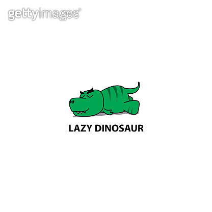 Lazy dinosaur, Funny t-rex sleeping icon, symbol design, vector ...