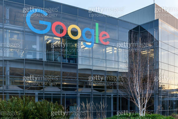 Google sign on the building at Google's headquarters in Silicon Valley ...