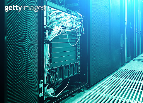 dwdm equipment for mobile communication in the server room of the ...