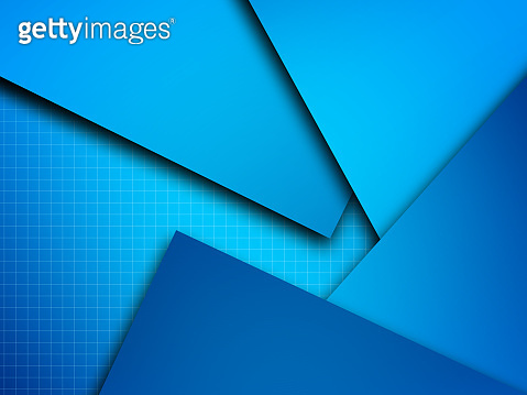 Blue triangle background with overlap paper layer gradient color with space for text and message ...