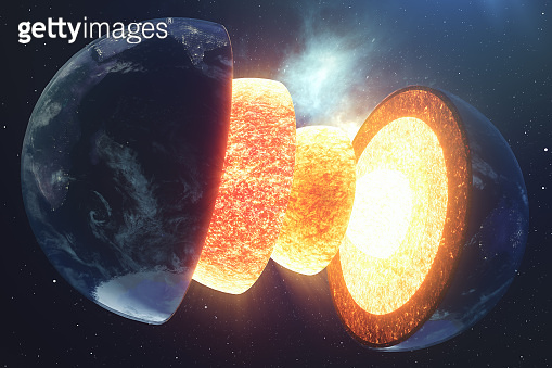 Structure core Earth. Structure layers of the earth. The structure of ...