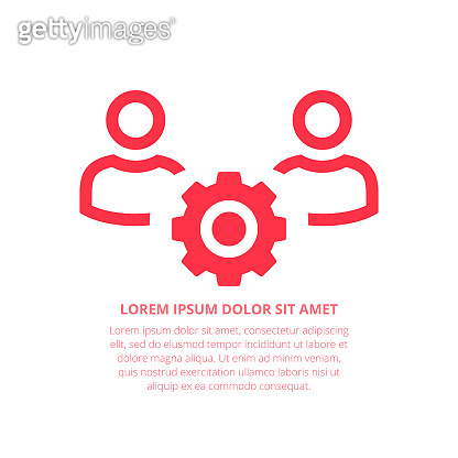 Management Vector Icon. Collaboration icon, organization sign, team ...