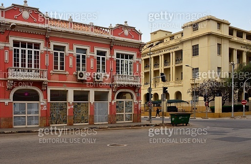 Luanda - colonial buildings on the old main street, the Rua Direita ...