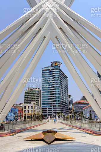 Luanda - unknown soldier memorial and Sonangol building, Angola ...