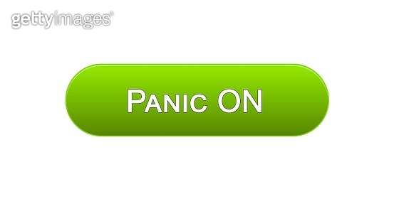 Panic on web interface button clicked with mouse cursor green color, site design 이미지 (948047842 ...