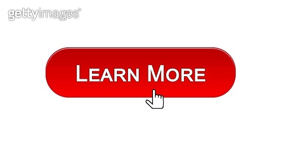 Learn more web interface button clicked with mouse cursor, red color, webinar 이미지 (948032300 ...