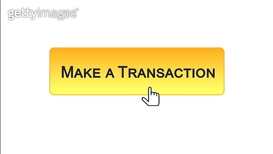Make a transaction web interface button clicked with mouse cursor, orange color (948034342) 일러스트 ...