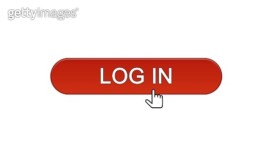 Log in web interface button clicked with mouse cursor, wine red, application 이미지 (948033620 ...