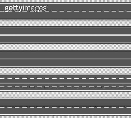 Set of roads and road bends. Vector illustrations EPS10 이미지 (925396380 ...