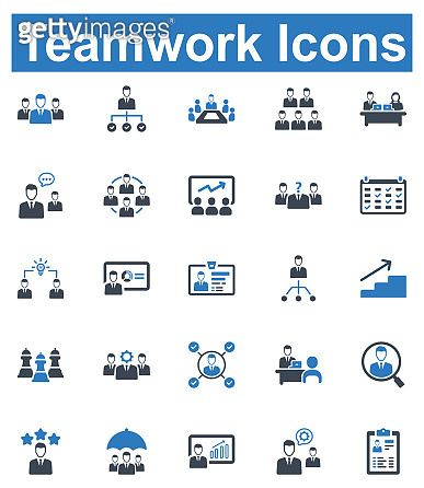 Teamwork Icon Set - 1 (Blue Series) (1060376936) 일러스트, 무료 일러스트, 아이콘, 무료 ...