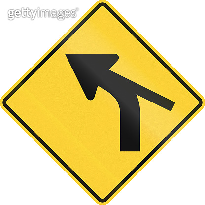 United States MUTCD warning road sign - Intersection in curve ...