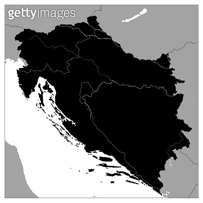 Map of the Western Balkans Black Map. No text (930875692) 일러스트, 무료 일러스트 ...