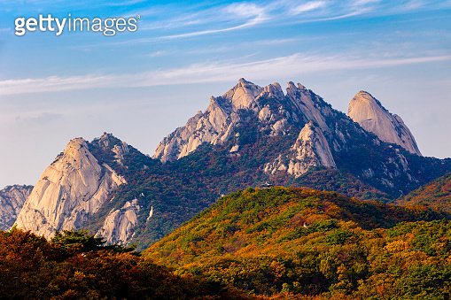 Bukhansan National Park, Sam-Kak Mt Sword-Rock. Kalbawi Park Ranger ...