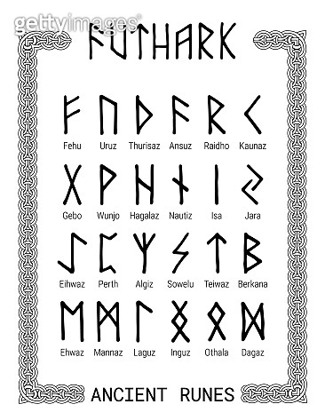 futhark - runic alphabet 이미지 (1038448208) - 게티이미지뱅크