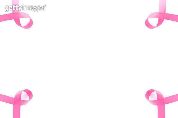 Satin pink ribbons, supporting symbol of breast cancer awareness ...