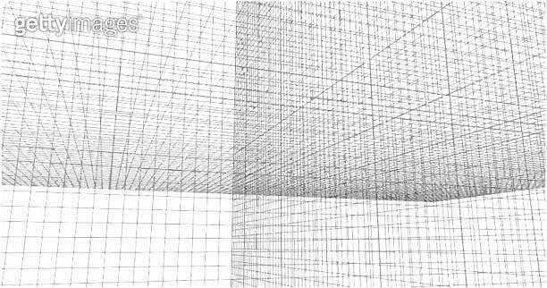 3 Dimensions grid line for 3D design and can be use for geometric ...