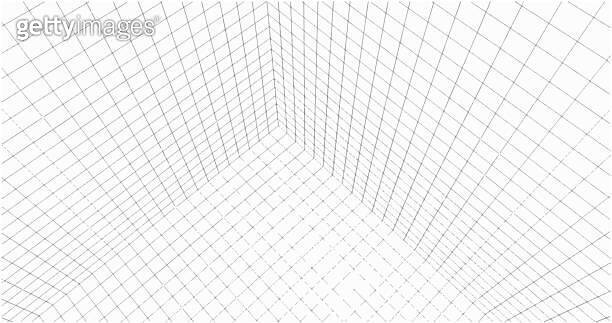 3 Dimensions grid line for 3D design and can be use for geometric ...