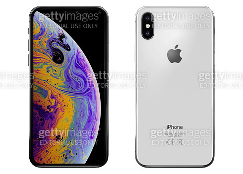 IPhone XS Silver Front And Back View 이미지 (1064659022) - 게티이미지뱅크