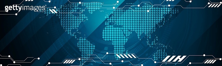 Abstract technology world map web header design 이미지 (923691220) - 게티이미지뱅크
