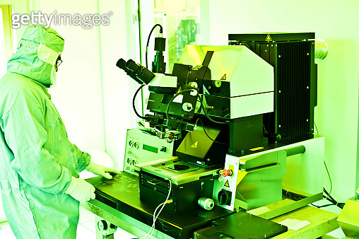 Automated Mask Aligner: Scientist Developing Patterns Of Sensors Unto ...