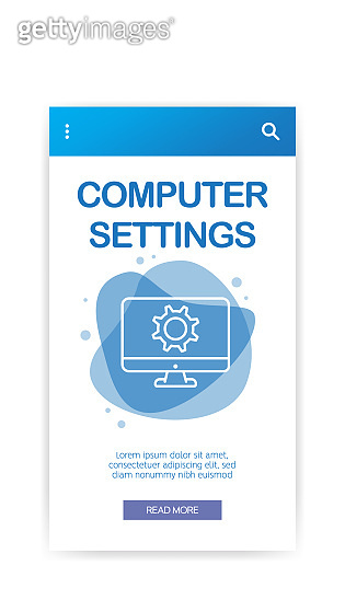 COMPUTER SETTINGS INFOGRAPHIC 이미지 (970846782) - 게티이미지뱅크