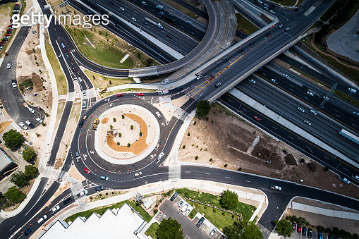 New Roundabout Round-A-Bout in Austin Texas near interstate 35 modern ...