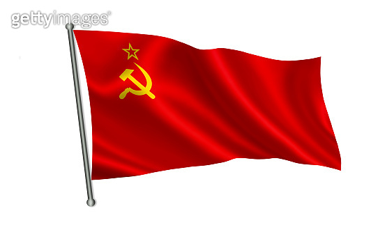 Soviet Union flag (USSR). A series of 'Flags of the world.' ( The ...