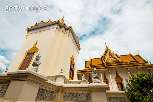 The building of library in Royal Palace - Phnom Penh, Cambodia ...