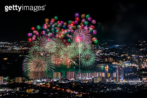 Summer Firework Festival in Biwa lake (Biwako), Otsu city, Shiga ...
