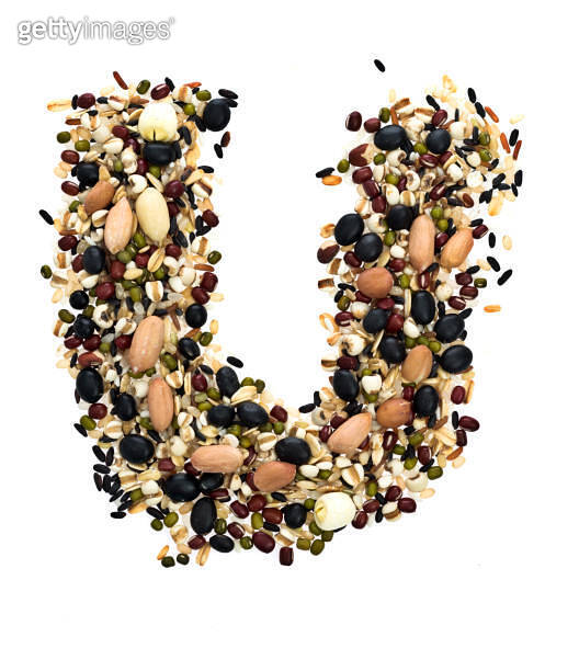 Letter U made with cereals 이미지 (1057087936) - 게티이미지뱅크