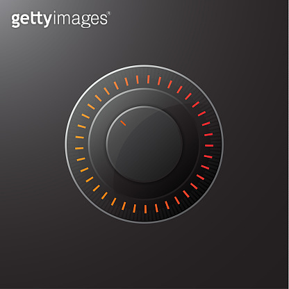 Manual control knob plastic, volume settings, sound control. Vector ...
