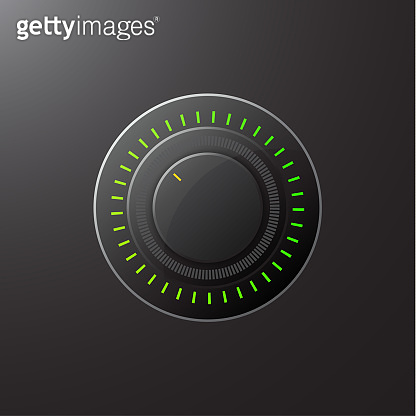 Manual control knob plastic, volume settings, sound control. Vector ...