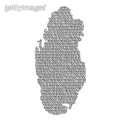 Qatar map abstract schematic from black ones and zeros binary digital code. Vector illustration ...