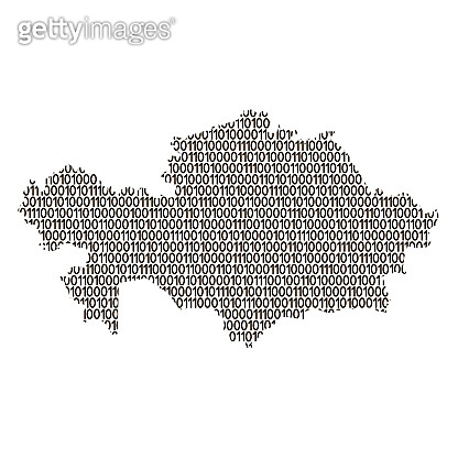 Kazakhstan map abstract schematic from black ones and zeros binary ...