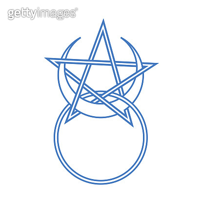 Vector symbol for wiccan and occult esoteric community: Horned God ...