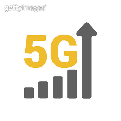 Flat 5g illustration gsm signal strength indicator 이미지 (1028041694 ...