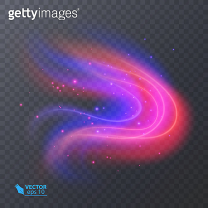 Colorful Light, neon effect. abstract particles. Vector Magic sparkle ...