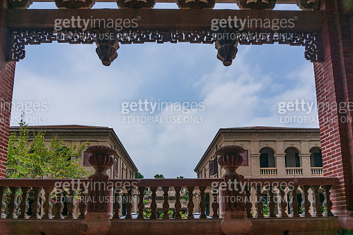 View from Interior of Hai Tian Tang Gou Building With Blue Sky ...