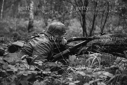 Gomel, Belarus. German Wehrmacht Infantry Soldier In World War II ...