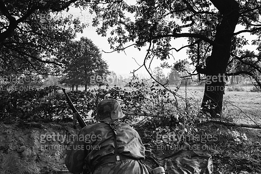 Gomel, Belarus. German Wehrmacht Infantry Soldier In World War II ...