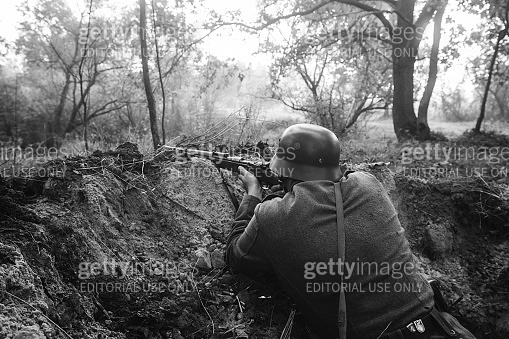 Gomel, Belarus. German Wehrmacht Infantry Soldier In World War II ...