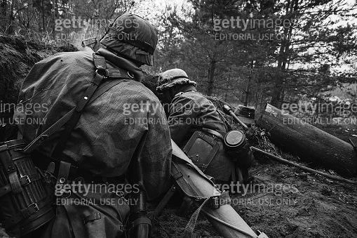 Gomel, Belarus. German Wehrmacht Infantry Soldiers In World War II ...
